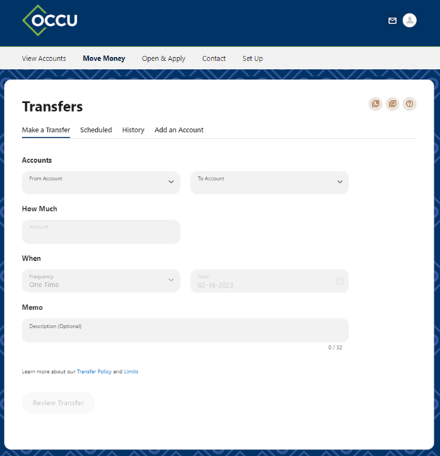 Transfer funds with MyOCCU Online & Mobile | OCCU